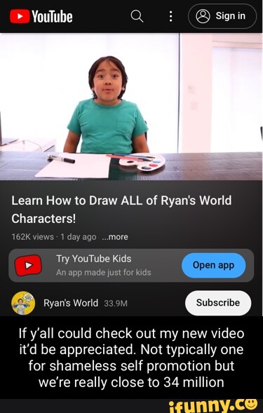 YouTube Learn How to Draw ALL of Ryan's World Characters! views 1 day ...