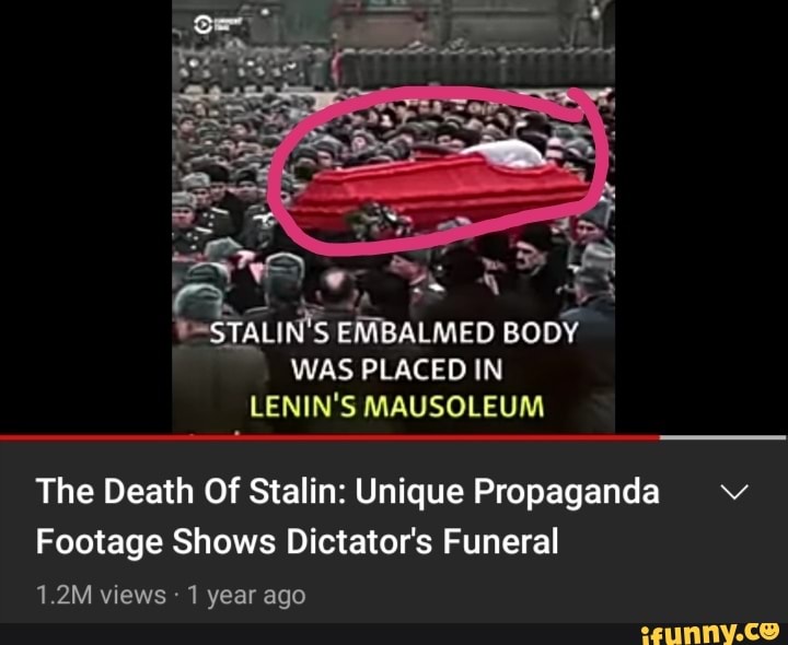 STALIN'S EMBALMED BODY WAS PLACED IN LENIN'S MAUSOLEUM The Death Of ...