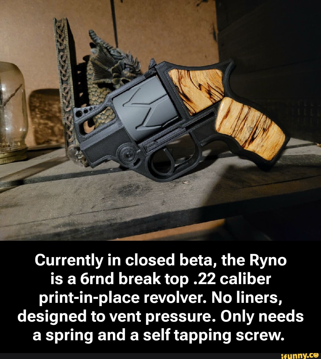 Currently in closed beta, the Ryno is a 6rnd break top .22 caliber ...