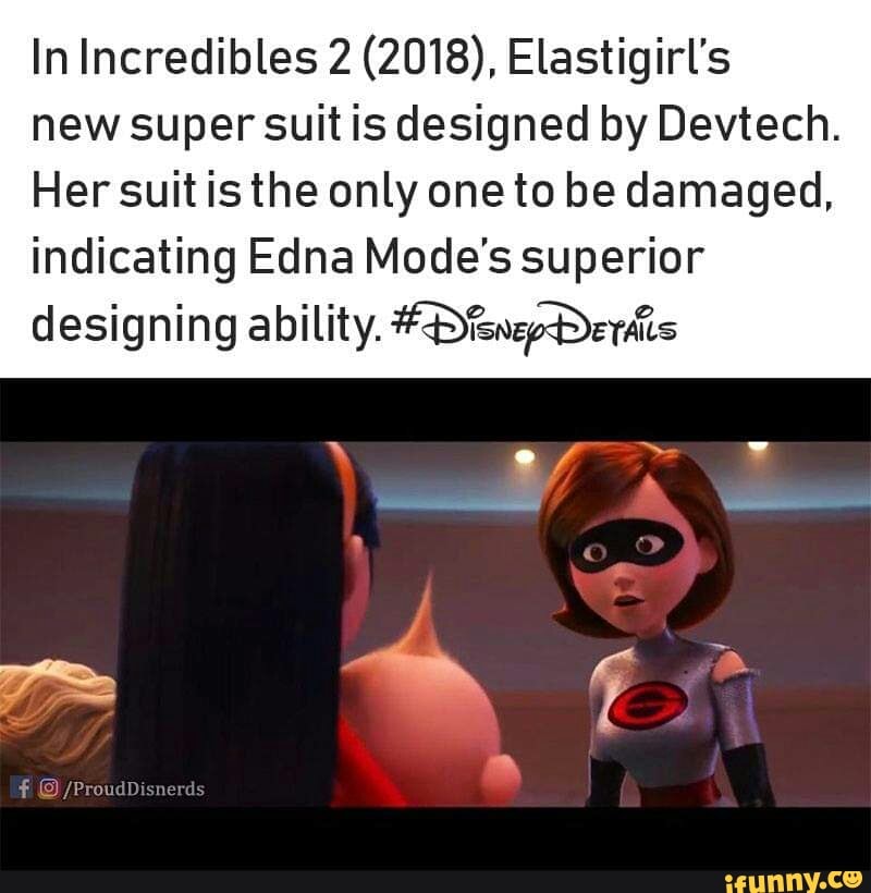 In Incredibles 2 (2018). Elastigirl's new supersuit is designed by ...