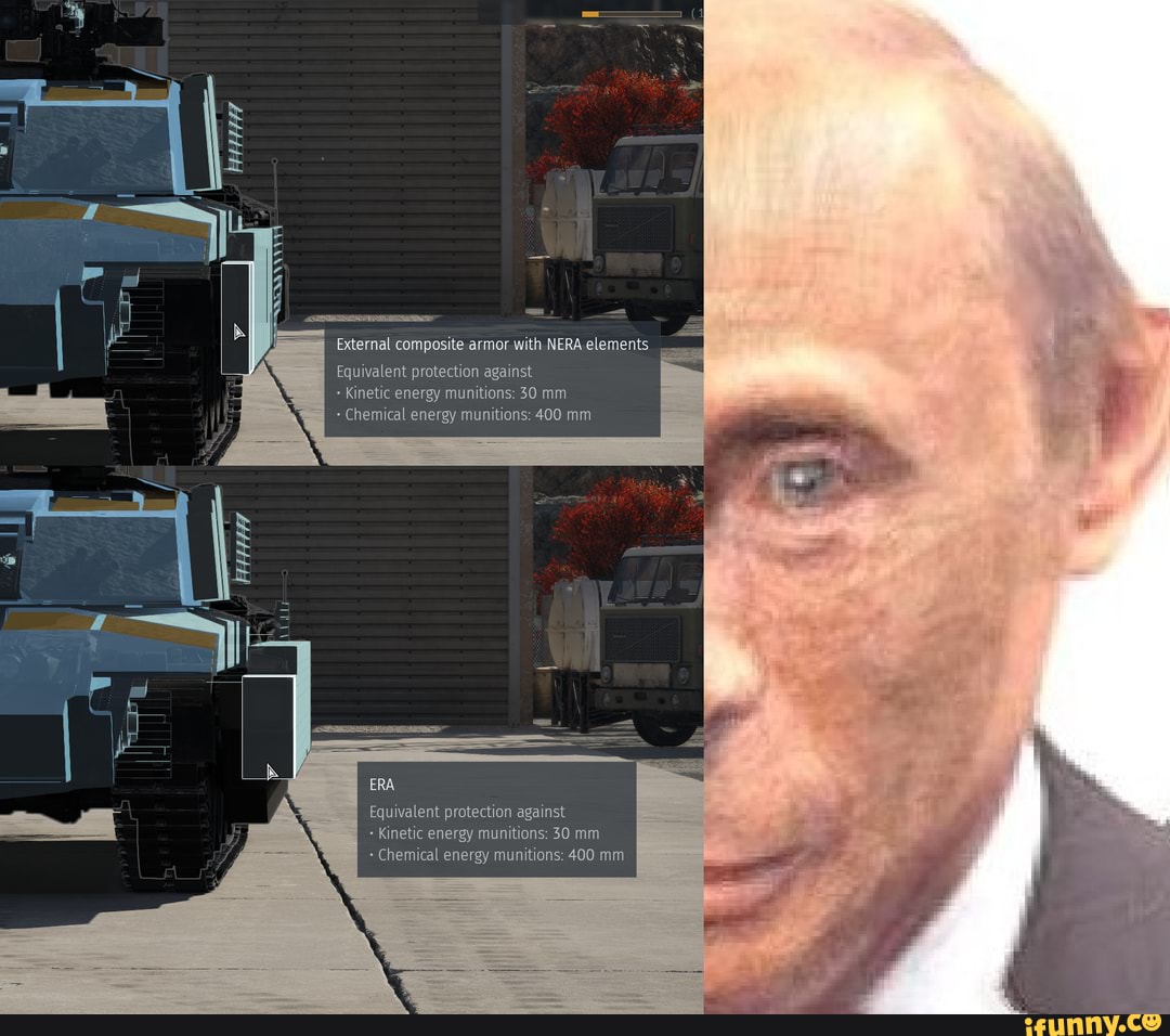 External composite armor with NERA elements Equivalent protection ...