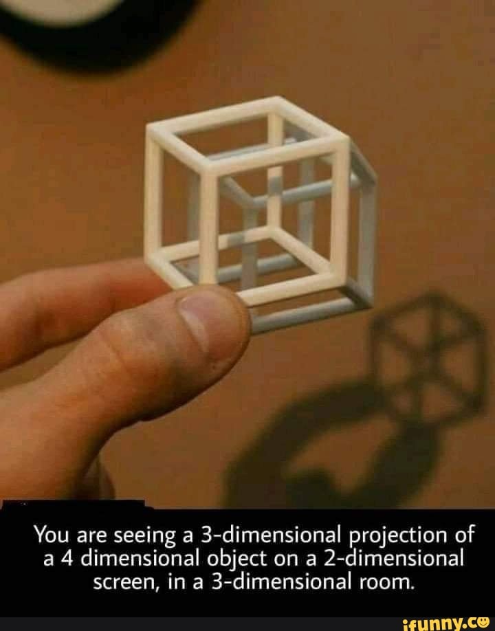 You are seeing a 3-dimensional projection of a 4 dimensional object on ...