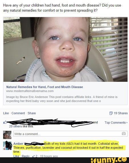 Have any of your children had hand, foot and mouth disease? Did you use ...