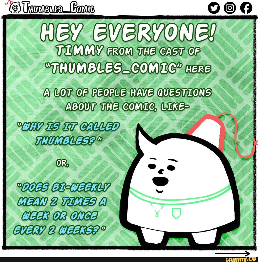 Meet the cast! - HEY EVERYONE! TIMMY FRom THE CAST OF "THUMBLES_COMIC ...