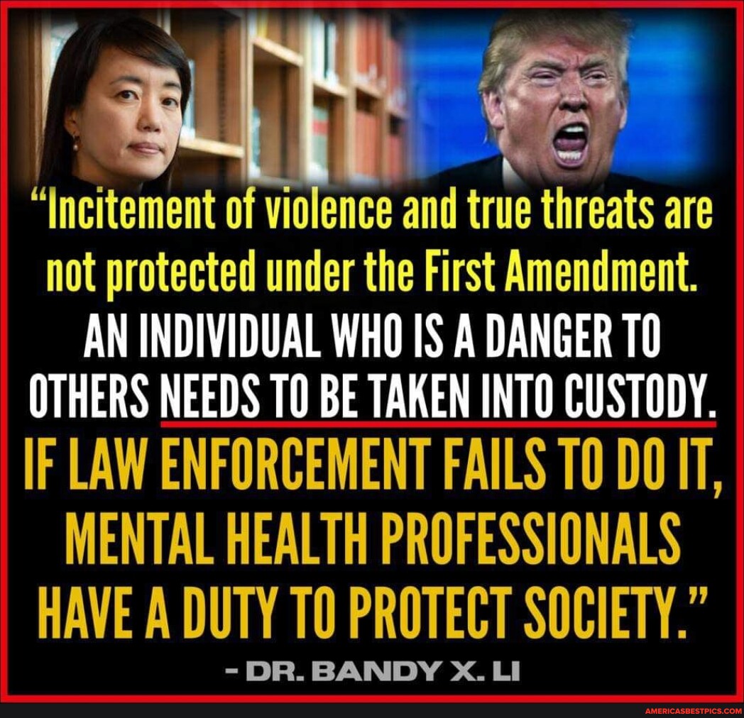 "Incitement of and true threats are not protected under the First ...