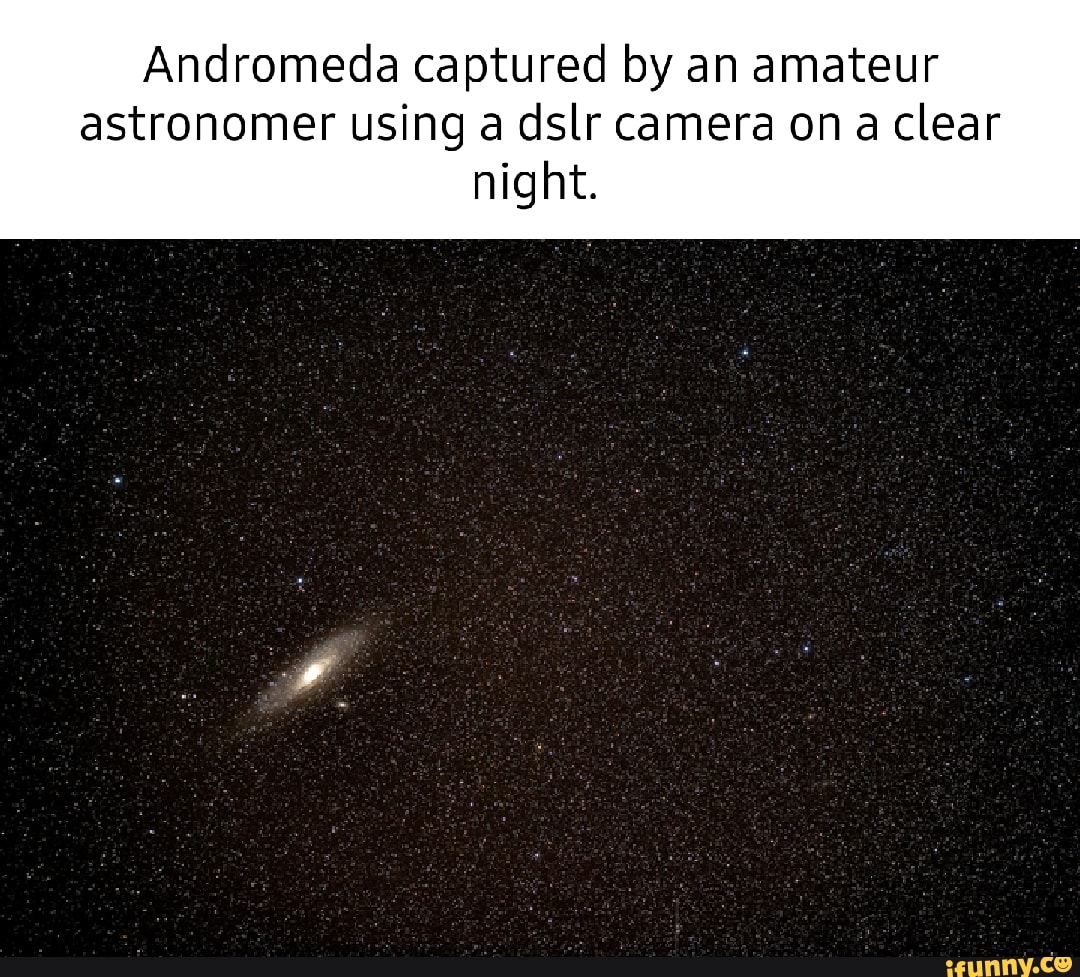 Andromeda captured by an amateur astronomer using a dslr camera on a ...