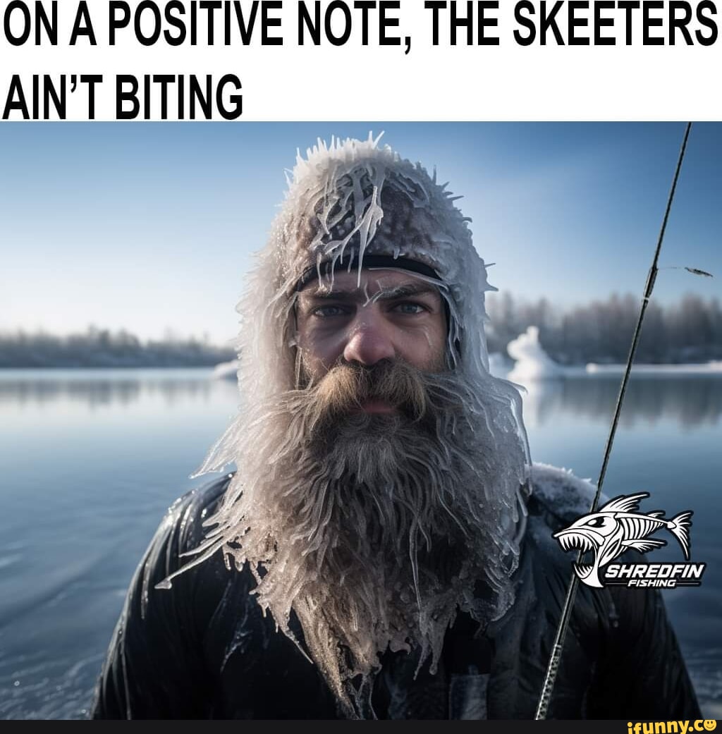 ON A POSITIVE NOTE, THE SKEETERS AIN'T BITING SHREDFIN FISHING - iFunny