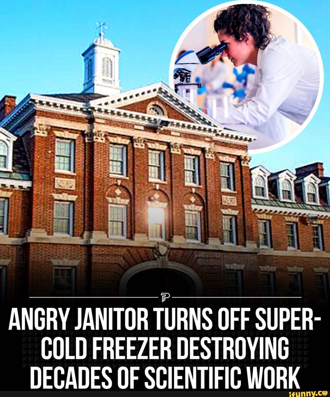 ANGRY JANITOR TURNS OFF SUPER- COLD FREEZER DESTROYING DECADES OF ...
