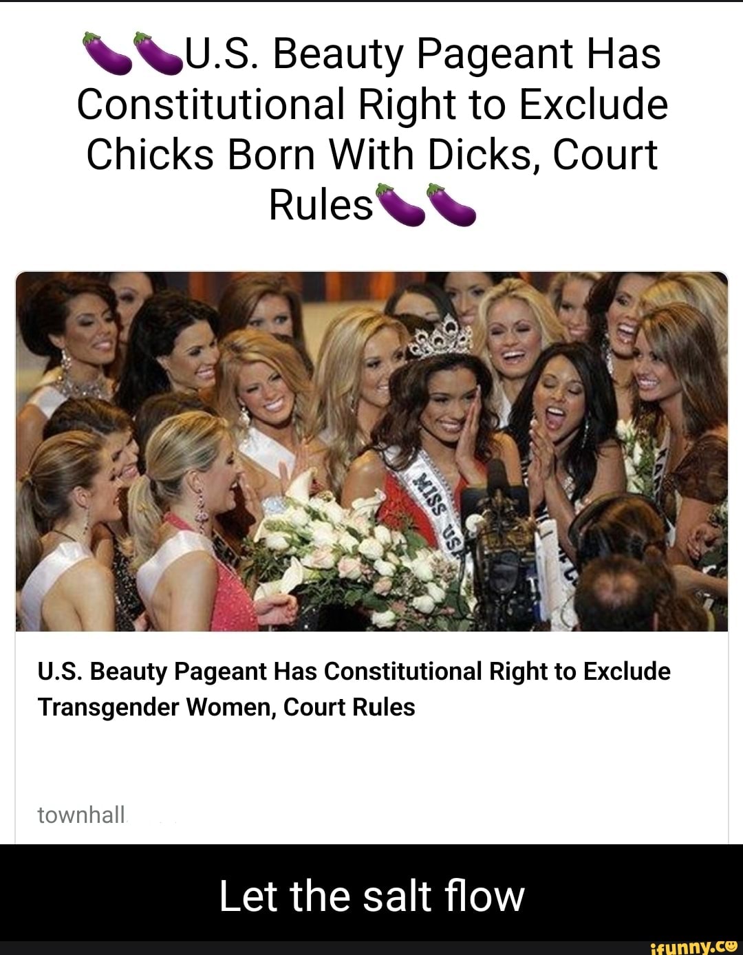 Beauty Pageant Has Constitutional Right to Exclude Chicks Born With ...