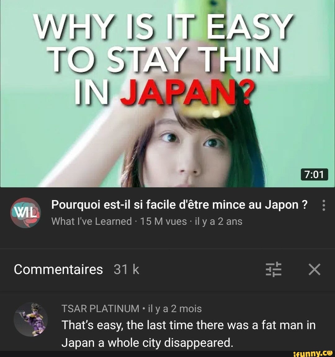 WHY IS IT EASY star Pourquoi est-il si facile d'ttre mince au Japon ...