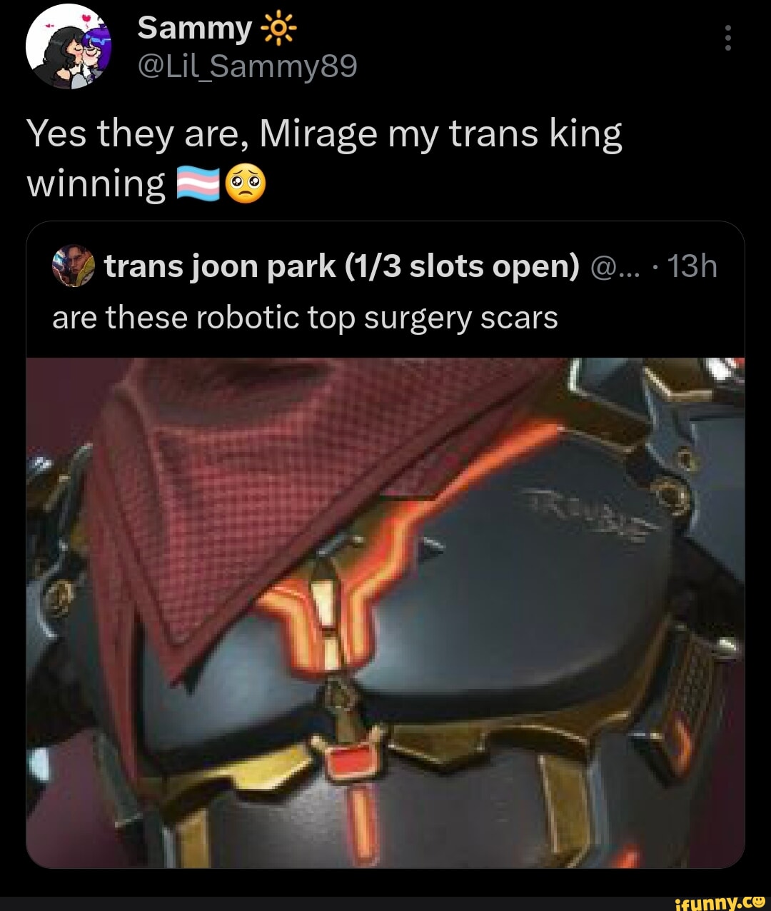 Eggirl - Sammy @Lil Sammy889 Yes they are, Mirage my trans king winning ...