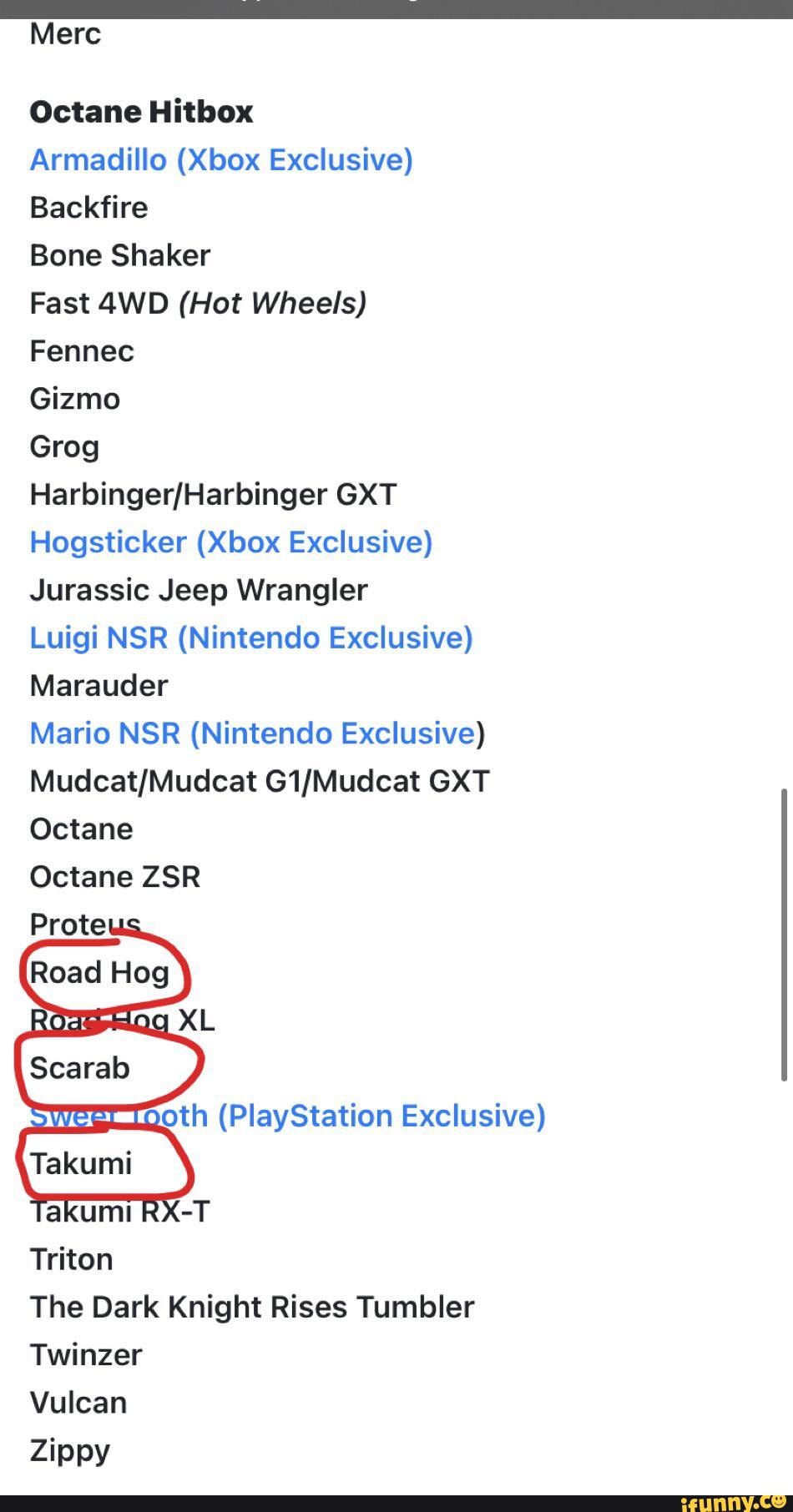 Merc Octane Hitbox Armadillo (Xbox Exclusive) Backfire Bone Shaker Fast ...