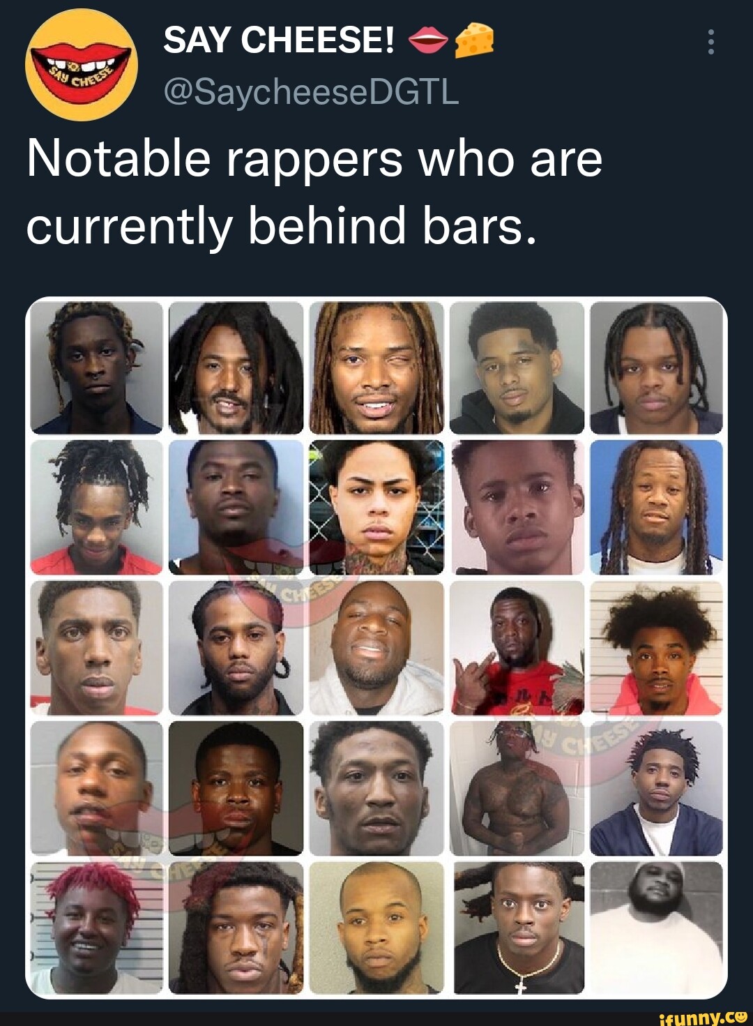 SAY CHEESE! @SaycheeseDGTL Notable rappers who are currently behind ...