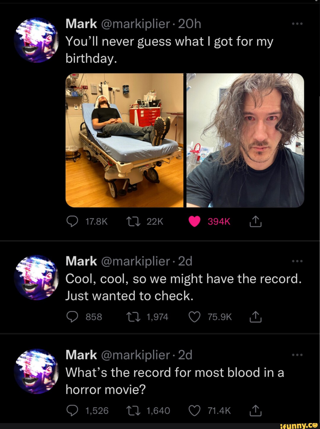 Ll Mark @markiplier You'll never guess what I got for my ww birthday ...