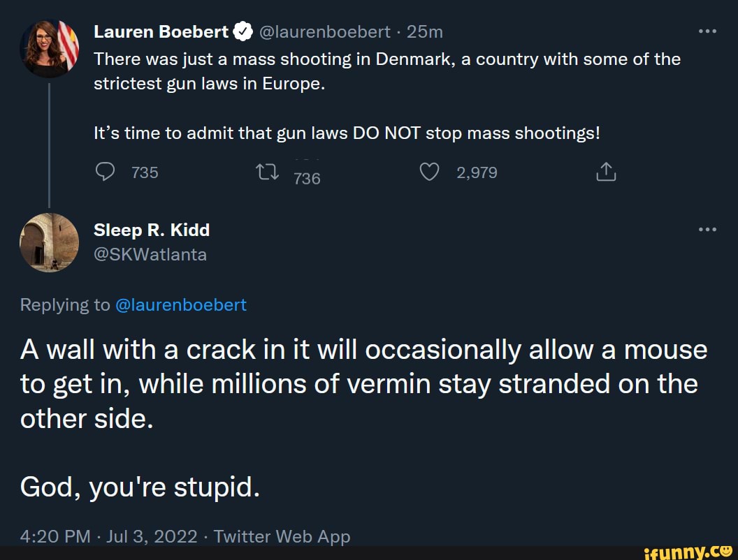 *sigh* - \ Lauren Boebert @ @laurenboebert There was just a mass ...