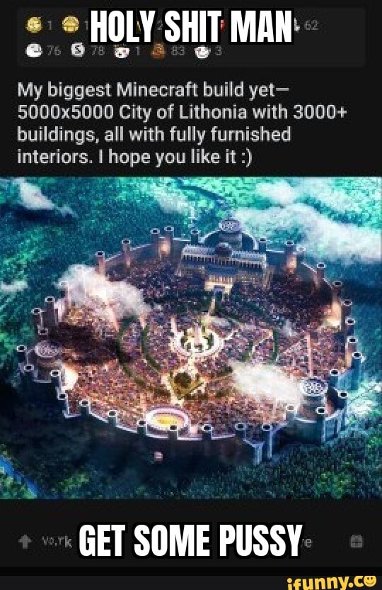 HOLY SHIT MAN: My biggest Minecraft build yet- 5000x5000 City of ...