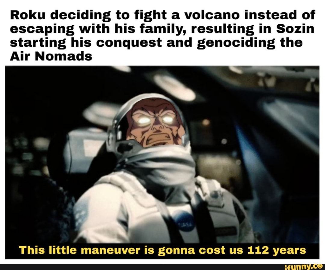 Roku deciding to fight a volcano instead of escaping with his family ...