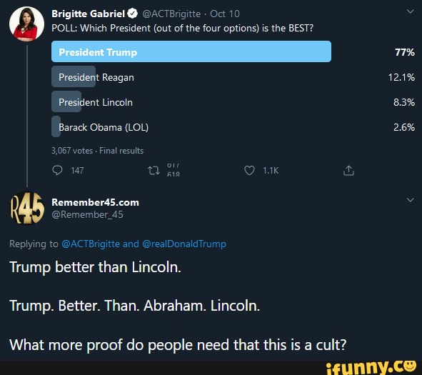Brigitte Gabriel @ @ACTBrigitte Oct 10 POLL: Which Brigitte President ...