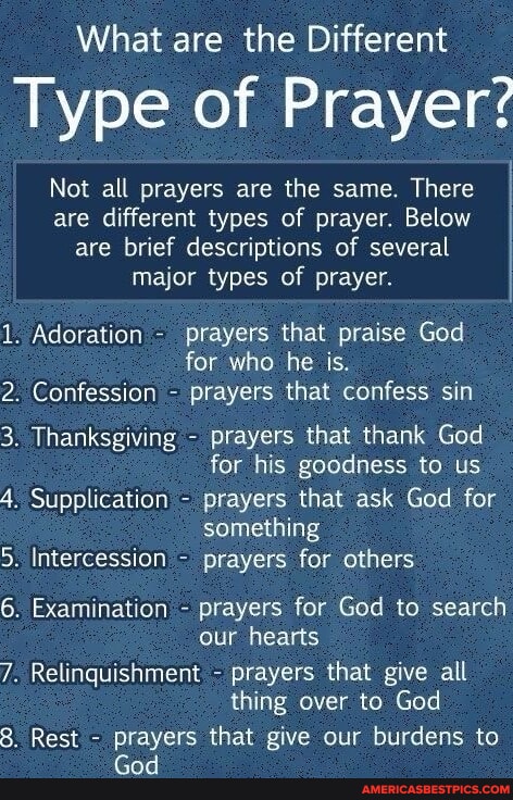 What are the Different Type of Prayer? Not all prayers are the same ...