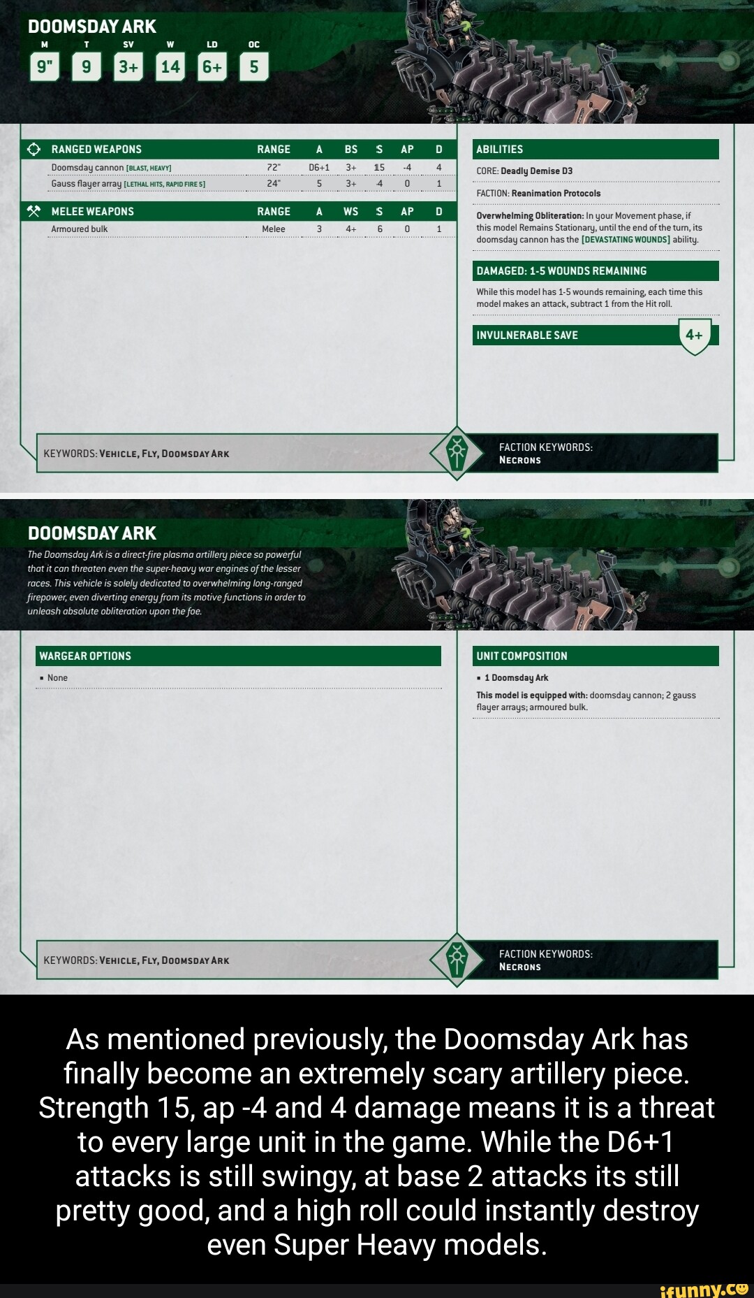 RANGED WEAPONS RANGE ABILITIES DOOMSDAY ARK Doomsday cannon [etasr ...