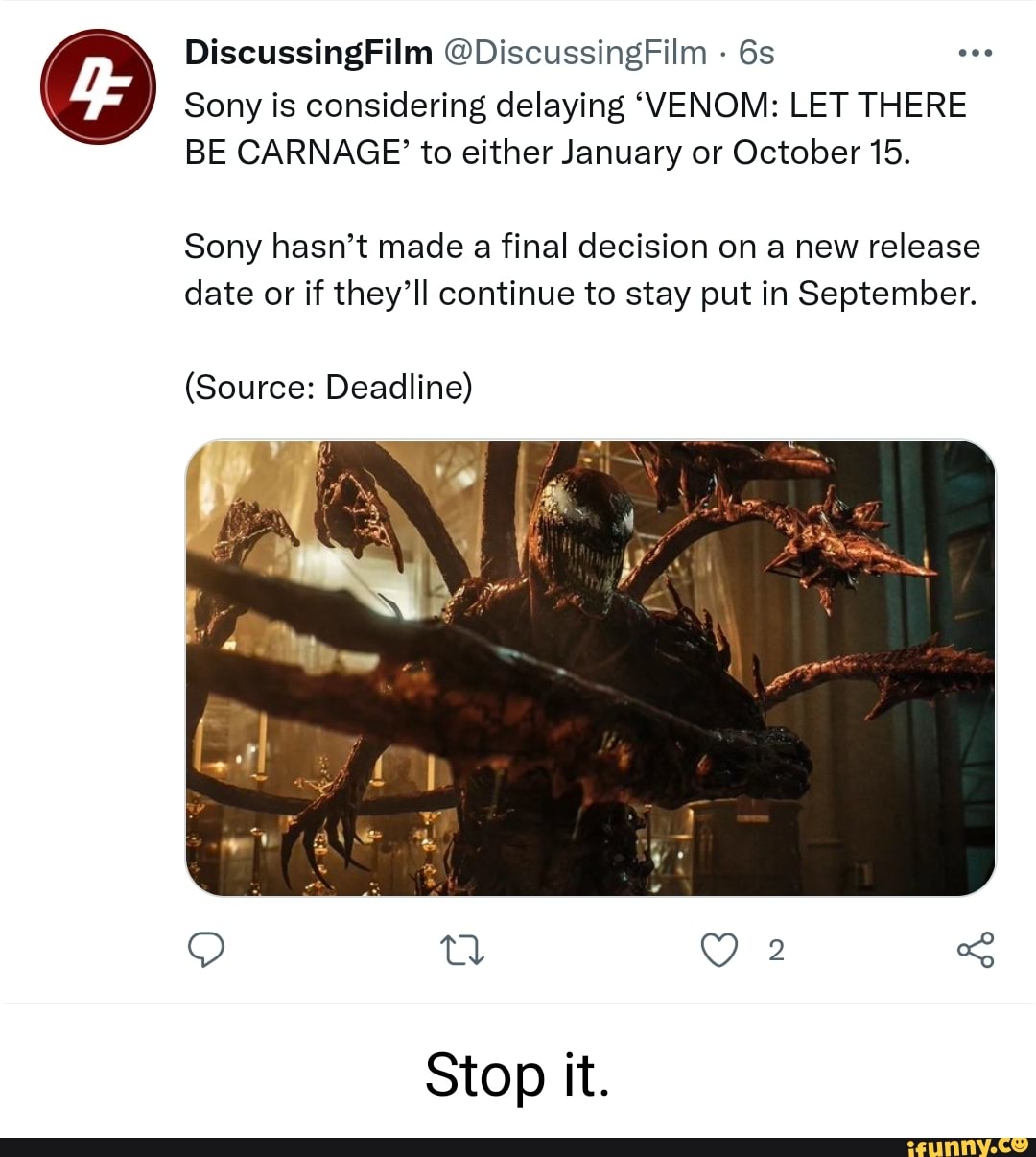 Carnage Tutorial Memes