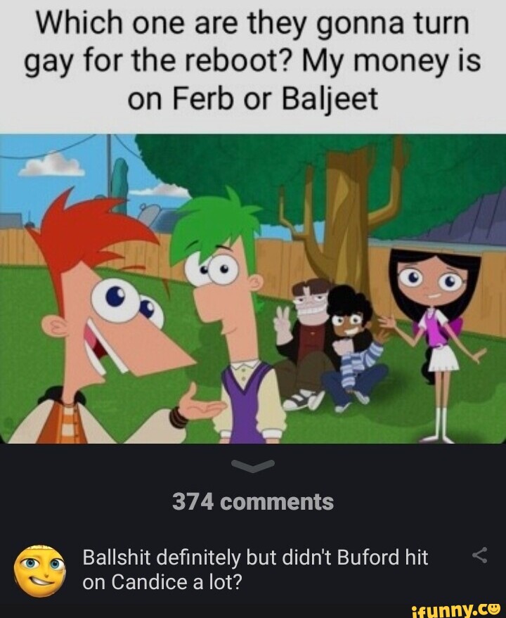 Which one are they gonna turn gay for the reboot? My money is on Ferb ...