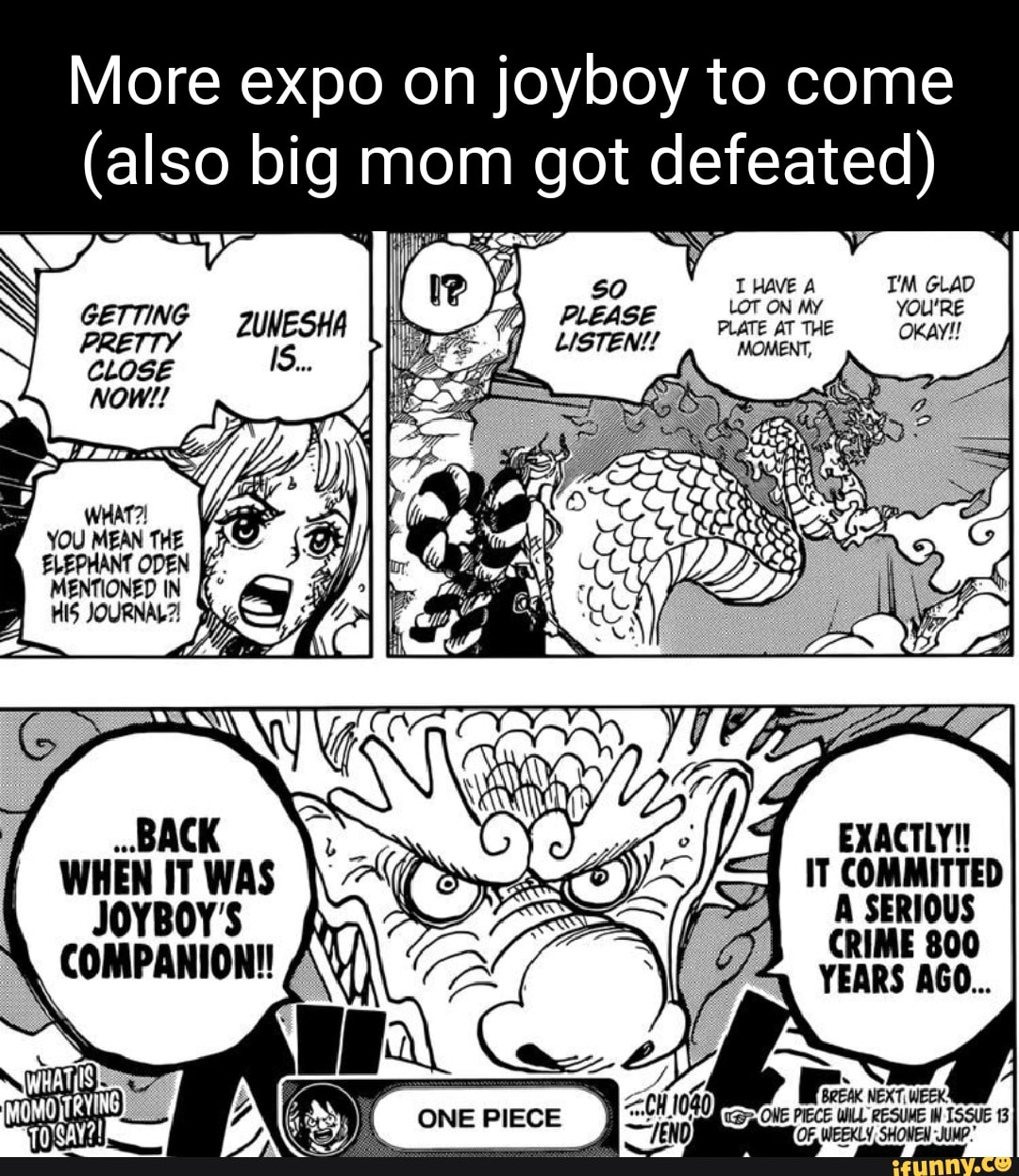 More expo on joyboy to come (also big mom got defeated) WHAT?: YOU MEAN ...