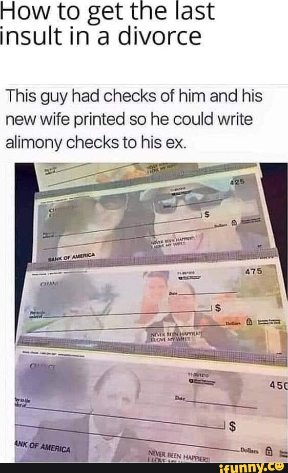 Alimony memes. Best Collection of funny Alimony pictures on iFunny