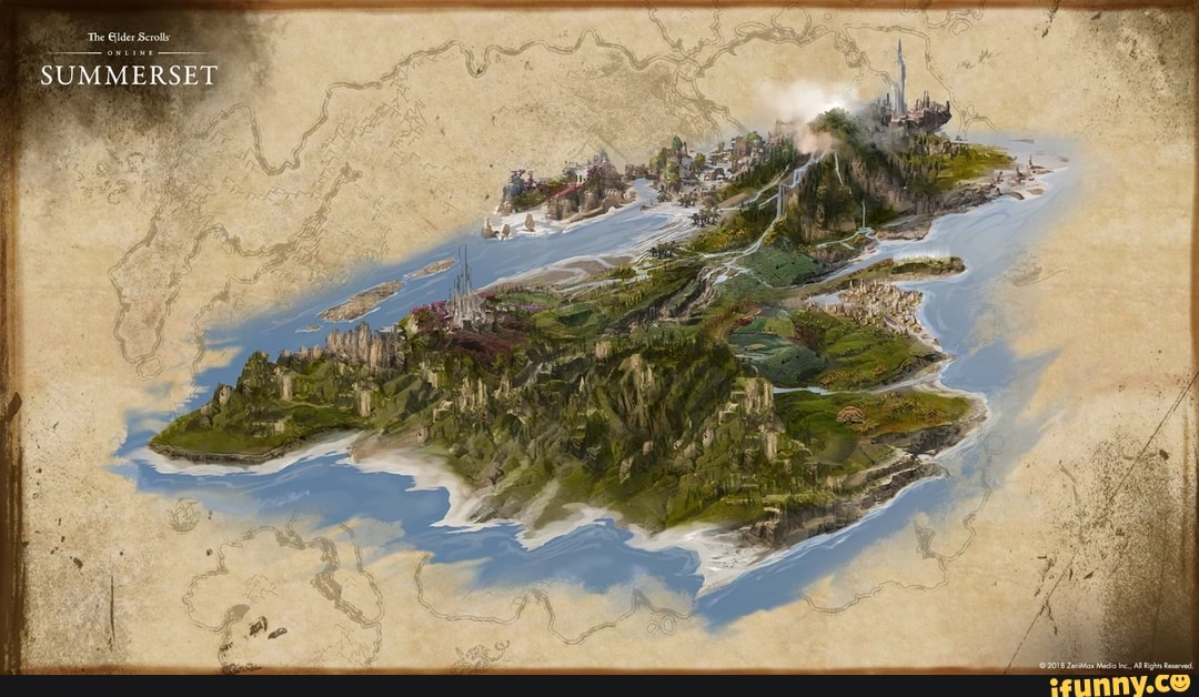 Summerset Isles map - The Elder Scrolls ONLINE SUMMERSE Be - iFunny
