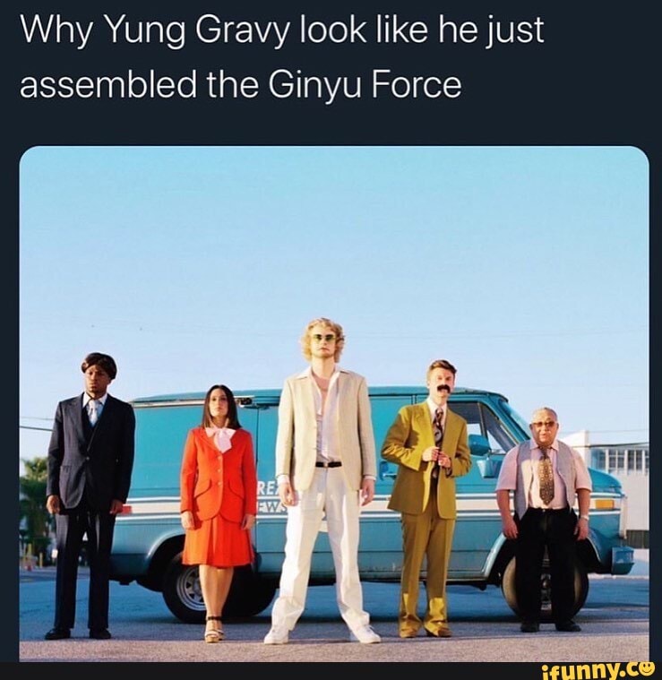 Why Yung Gravy look like he just assembled the Ginyu Force - iFunny