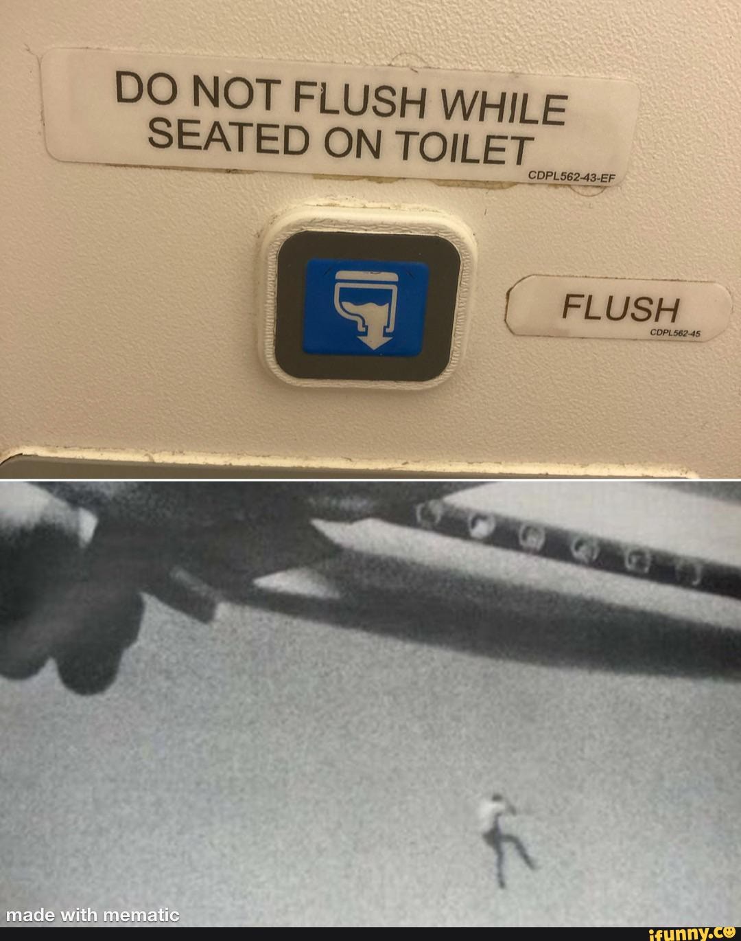 DO NOT FLUSH WHILE SEATED ON TOILET - iFunny