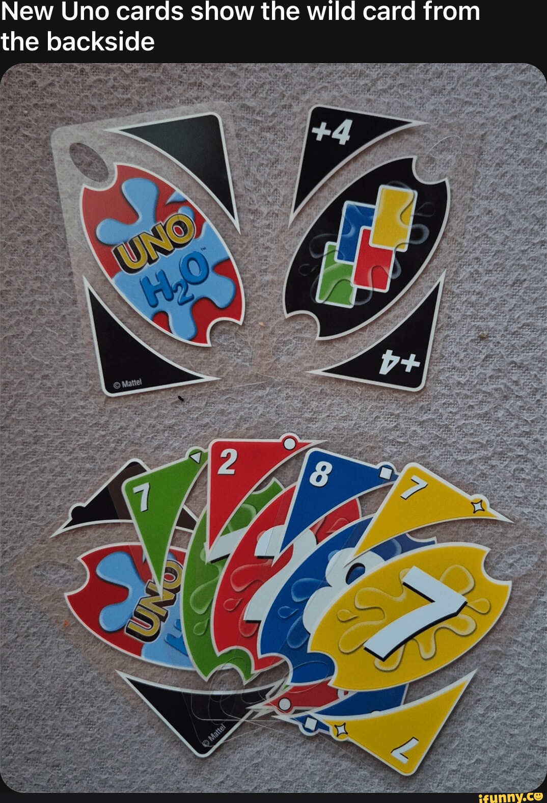 New Uno cards show the wild card from the backside - iFunny