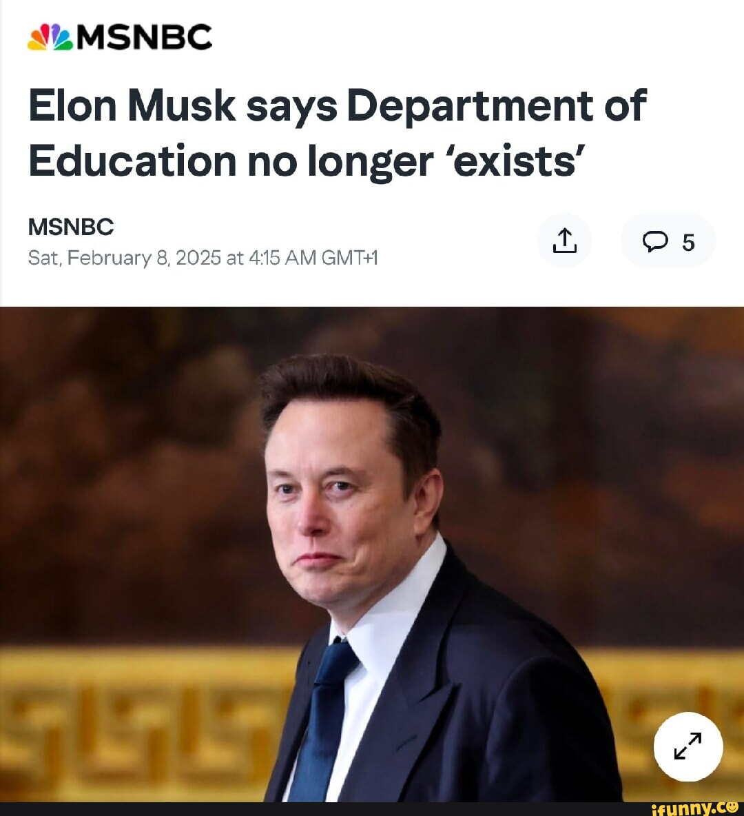 %%MSNBC Elon Musk says Department of Os Education no longer 'exists ...