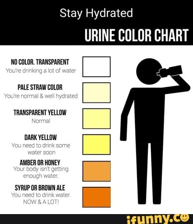 Stay Hydrated URINE COLOR CHART NO COLOR. TRANSPARENT PALE STRAW COLOR ...