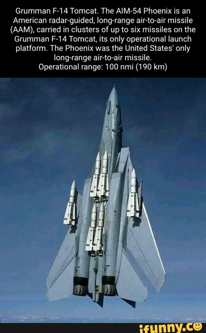 Grumman F-14 Tomcat. The AIM-54 Phoenix is an American radar-guided ...
