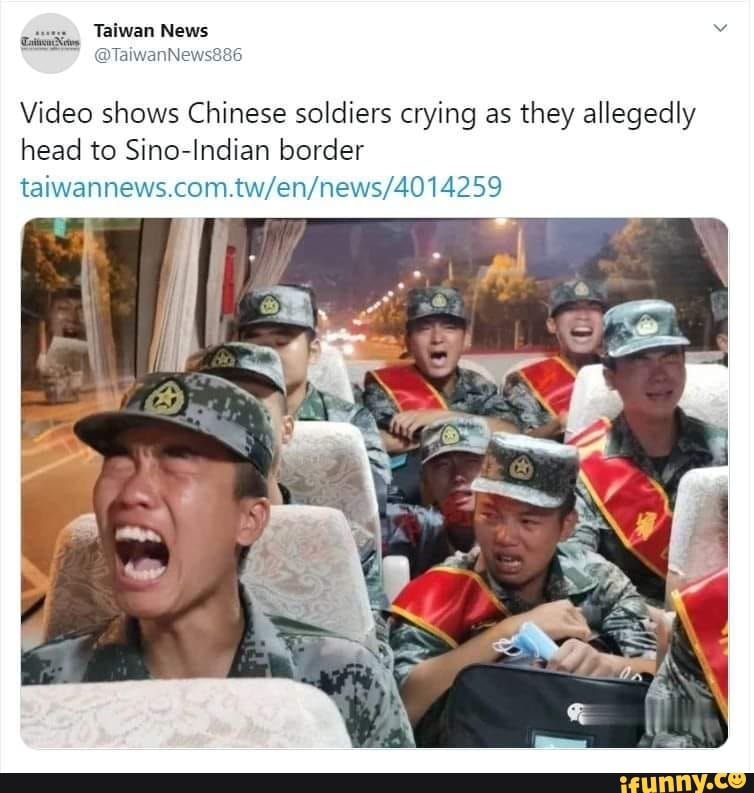 Taiwan News Video shows Chinese soldiers crying as they allegedly head ...