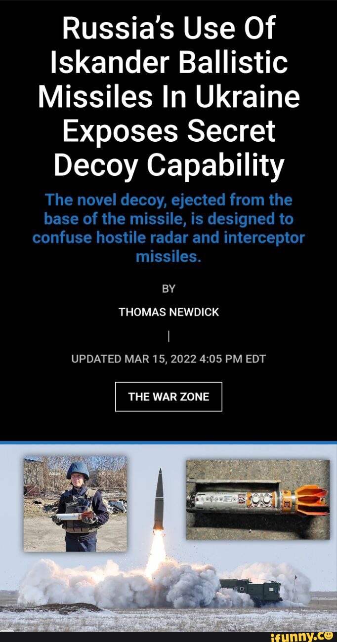 Russia's Use Of Iskander Ballistic Missiles In Ukraine Exposes Secret ...
