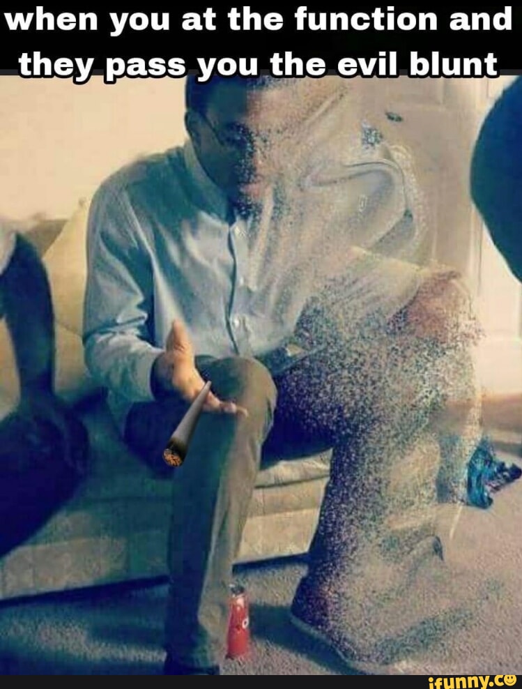 When you at the function and they pass you the evil blunt - iFunny