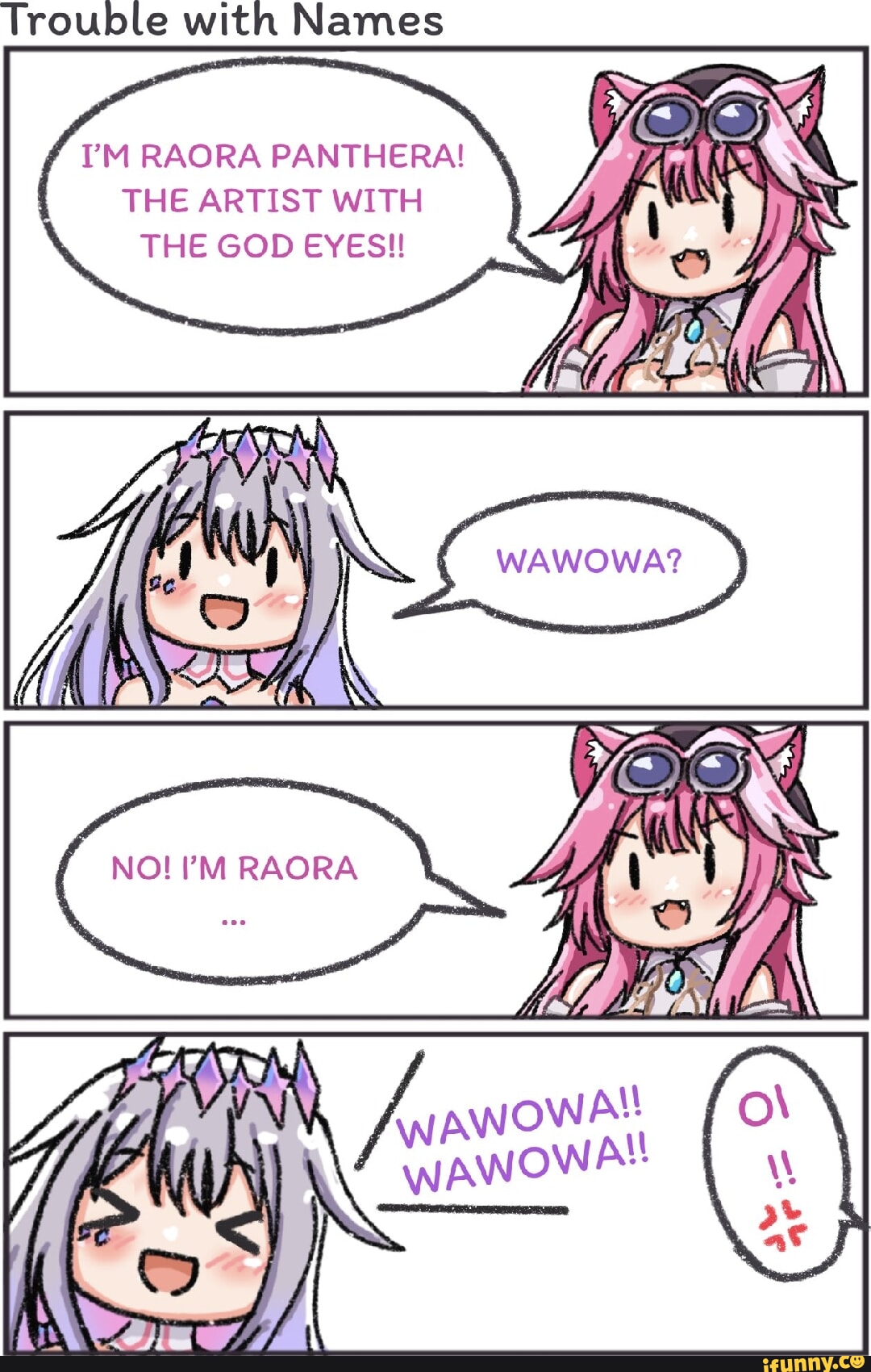 Trouble with Names I'M RAORA PANTHERA! THE ARTIST WITH THE GOD EYES ...