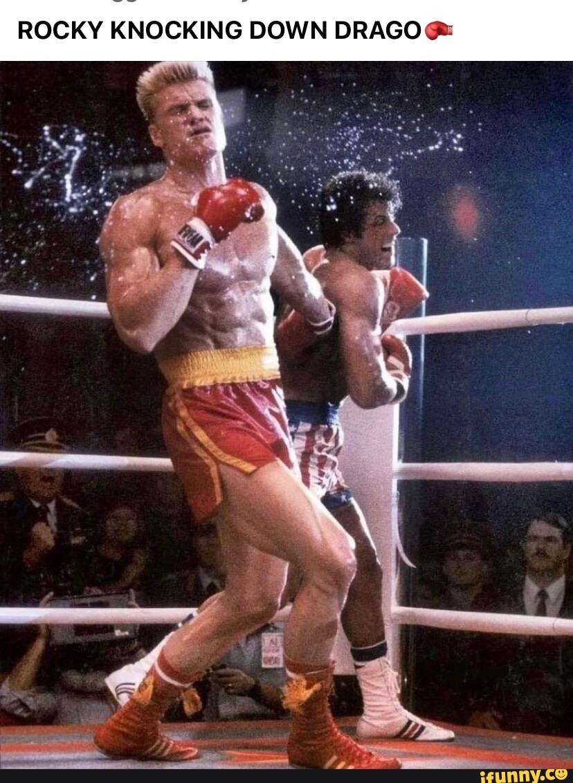 ROCKY KNOCKING DOWN DRAGO - iFunny
