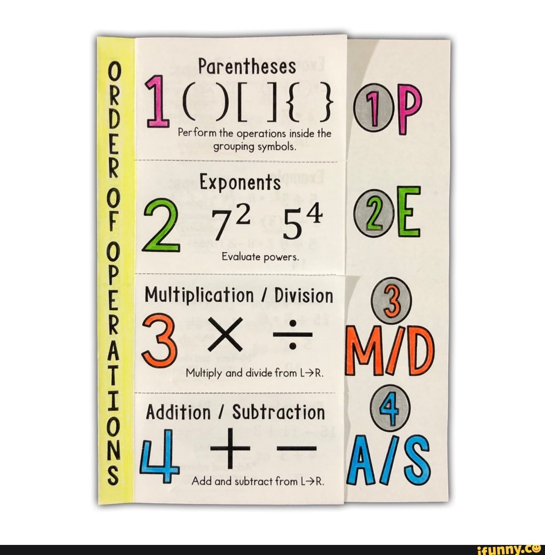 Parentheses LOLIC3 the Perform the the grouping symbols. Exponents 7 5 ...