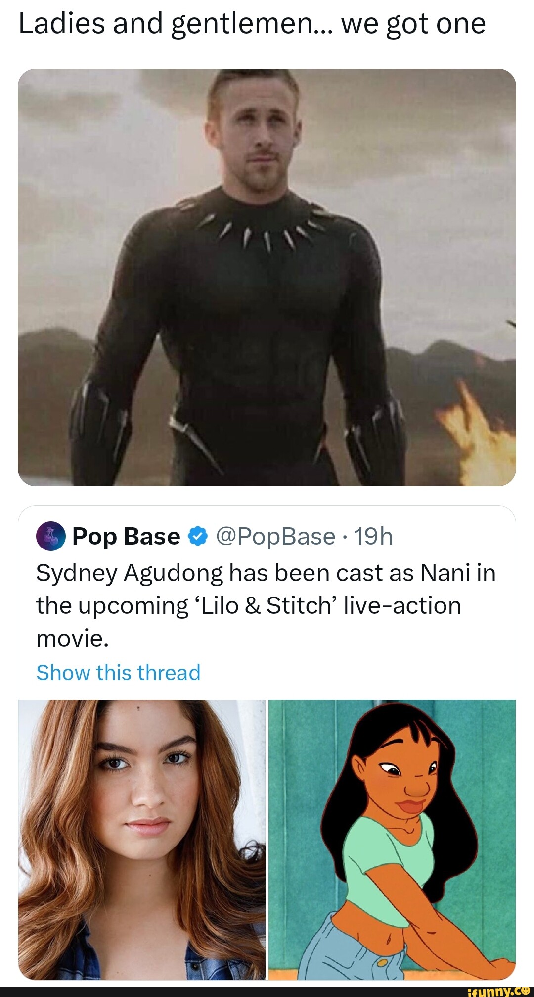 Ladies and gentlemen... we got one (2) Pop Base @PopBase Sydney Agudong has been cast as Nani in ...