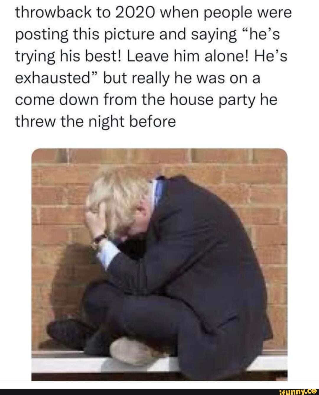 Throwback to 2020 when people were posting this picture and saying "he ...