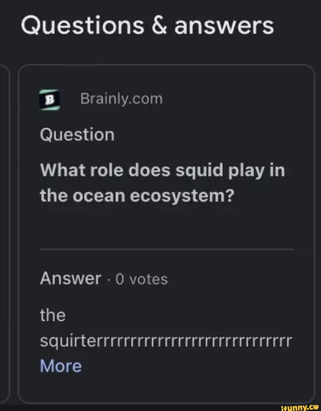 Questions & answers Question What role does squid play in the ocean ...
