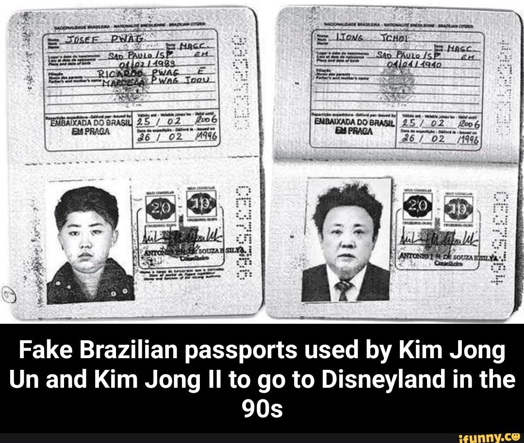 Fake Brazilian Passports Used By Kim Jong Un And Kim Jong II To Go To fake-brazilian-passports-used-by-kim-jong-un-and-kim-jong-ii-to-go-to