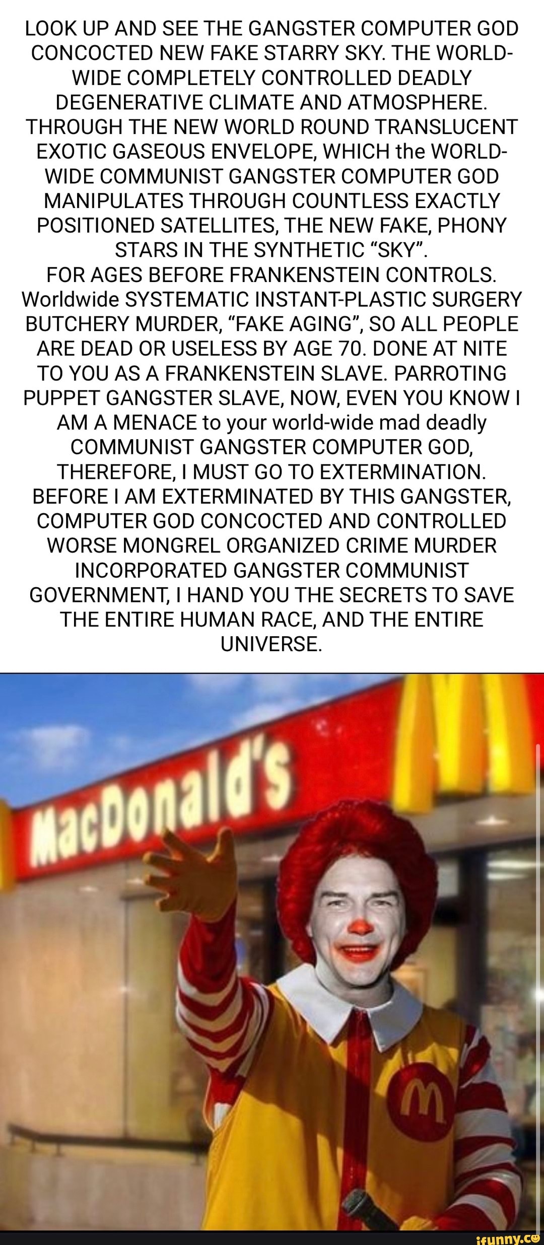 LOOK UP AND SEE THE GANGSTER COMPUTER GOD CONCOCTED NEW FAKE STARRY SKY ...