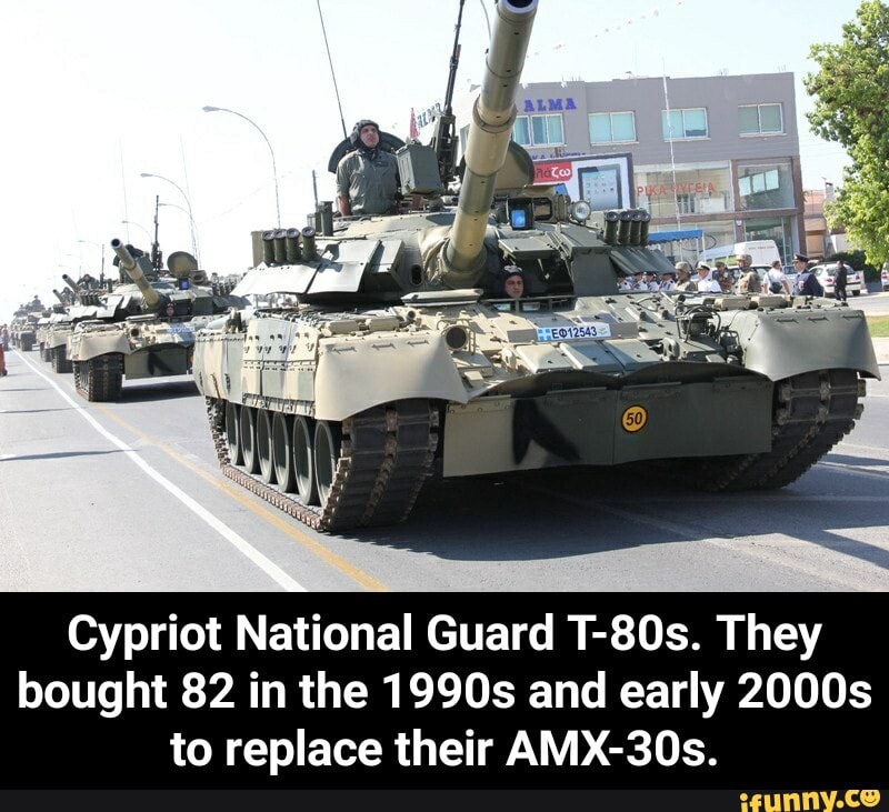 Cypriot National Guard T-80s. They bought 82 in the 1990s and early ...