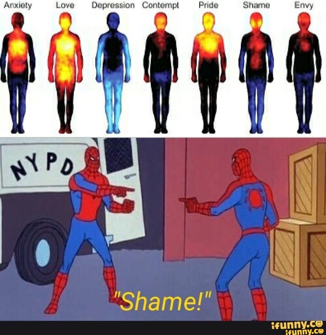 Anxiety Depressmn Contempt Pnda Shame Envy - iFunny
