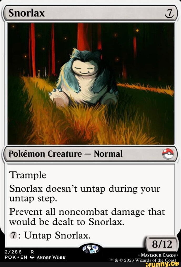 Snorlax ff SSS Pokemon Creature - Normal Trample untap step. Snorlax ...