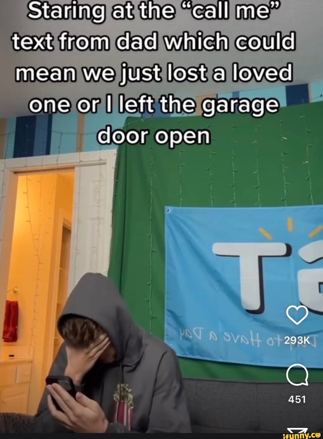 Staring at the "call me" text from dad which could mean we just lost a ...